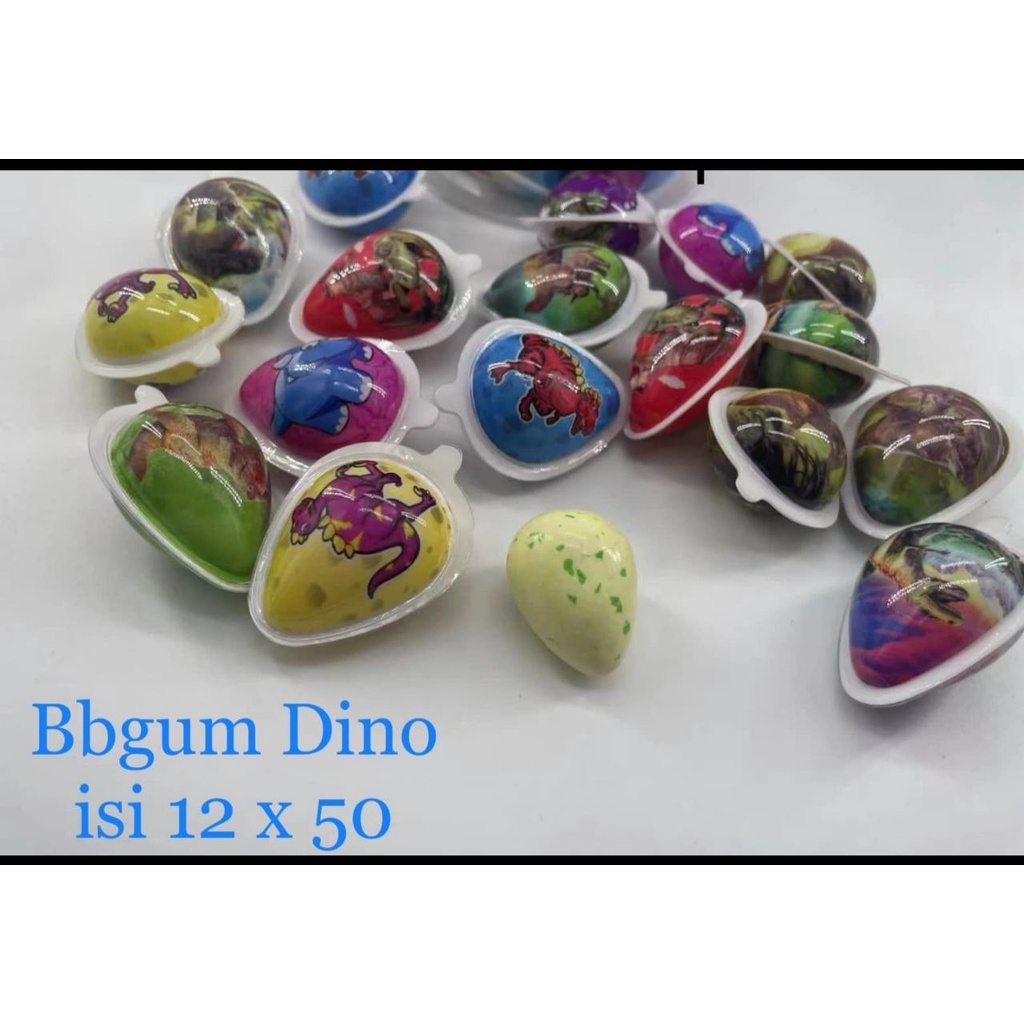Jual Permen Bubble Gum Telur Dino isi 50 | Shopee Indonesia