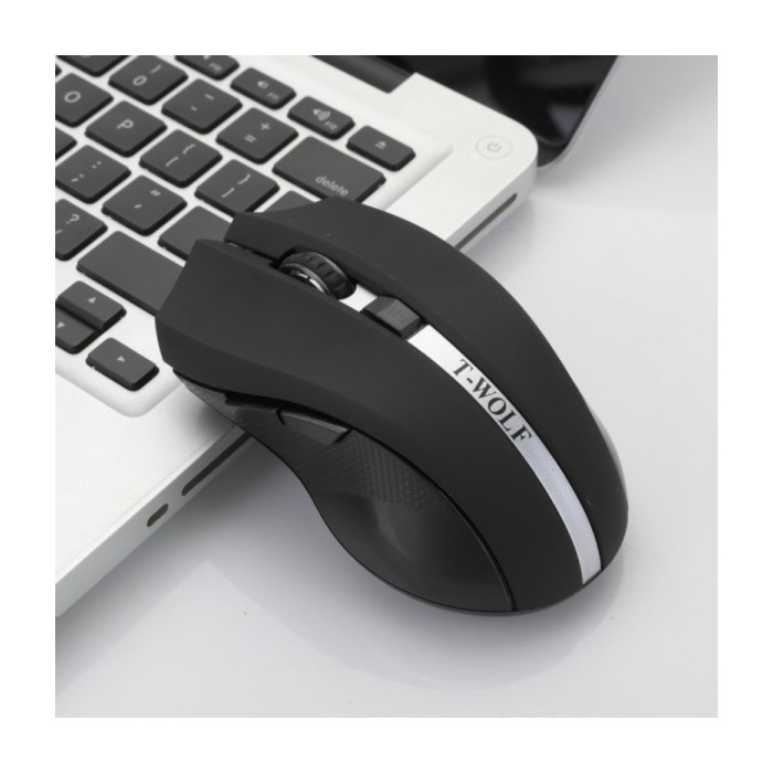 Jual Unik SKU-1104 MOUSE WIRELESS TWOLF Q5 SILENT 6 TOMBOL T-WOLF ...