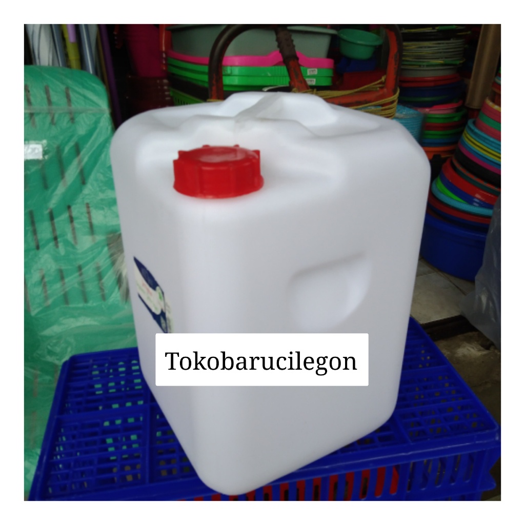 Jual JERIGEN 20 LITER INDIGO 0320 GREEN LEAF 20L Plastik Putih | Shopee ...