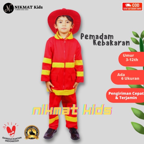 Jual Seragam kostum stelan baju pemadam Damkar pemadam kebakan anak ... Jual Seragam kostum stelan baju pemadam Damkar pemadam kebakan anak ...