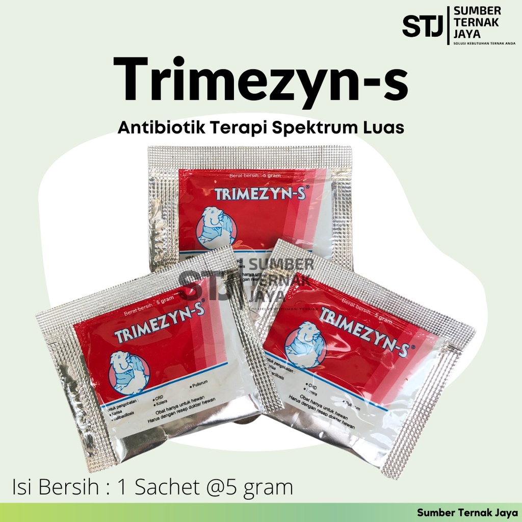 Jual TRIMEZYN-S 1 Sachet isi 5 gram Obat Korisa Colibacillosis Kolera ...