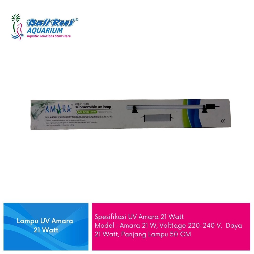 Jual Amara UV 21W Lampu UV Celup Amara Submersible 21 Watt Indonesia ...