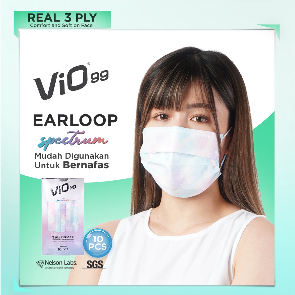 Jual Vio Mask Vio 99 Spectrum Cloud Masker Medis 3 Ply Perbox Isi 10 ...