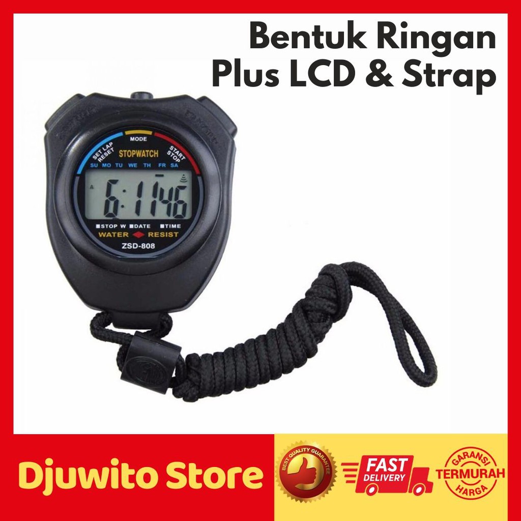 Jual TERLAKU STOPWATCH OLAHRAGA PROFESIONAL MURAH LED PORTABLE KALUNG ...