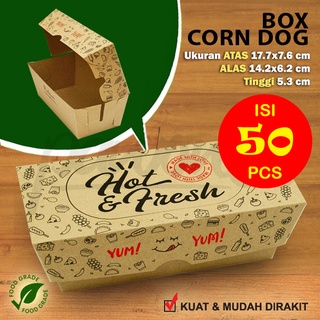 Jual Kotak CornDog - Box Corndog - Dus Corn Dog -KRAFT COKLAT - HOT ...