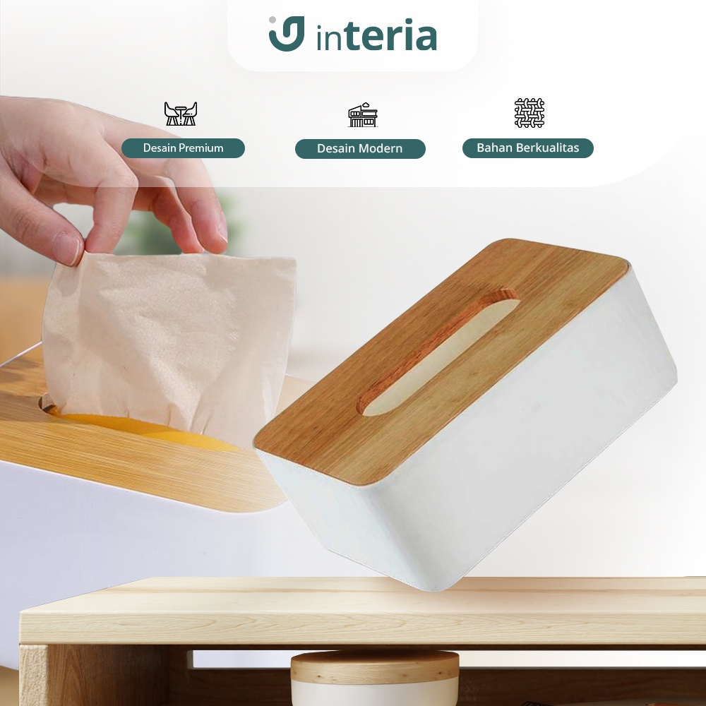 Jual Kotak Tisu Kayu Tempat Tissue Polos Persegi Estetik Tissue ...