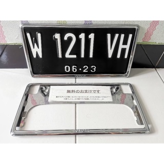 Jual frame plat nomor Jepang (JDM) TOYOTA chrome | Shopee Indonesia