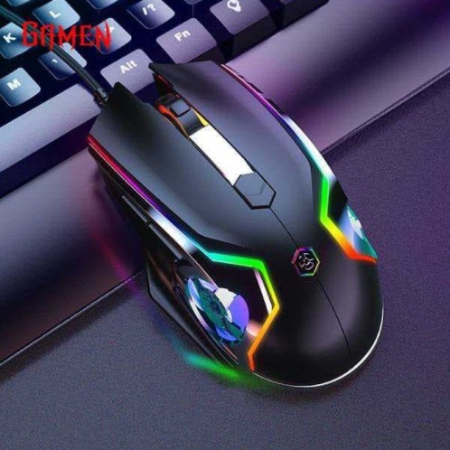 Jual Mouse Gaming Gamen GM1200 RGB Lighting Effect 3200 DPI Braided ...