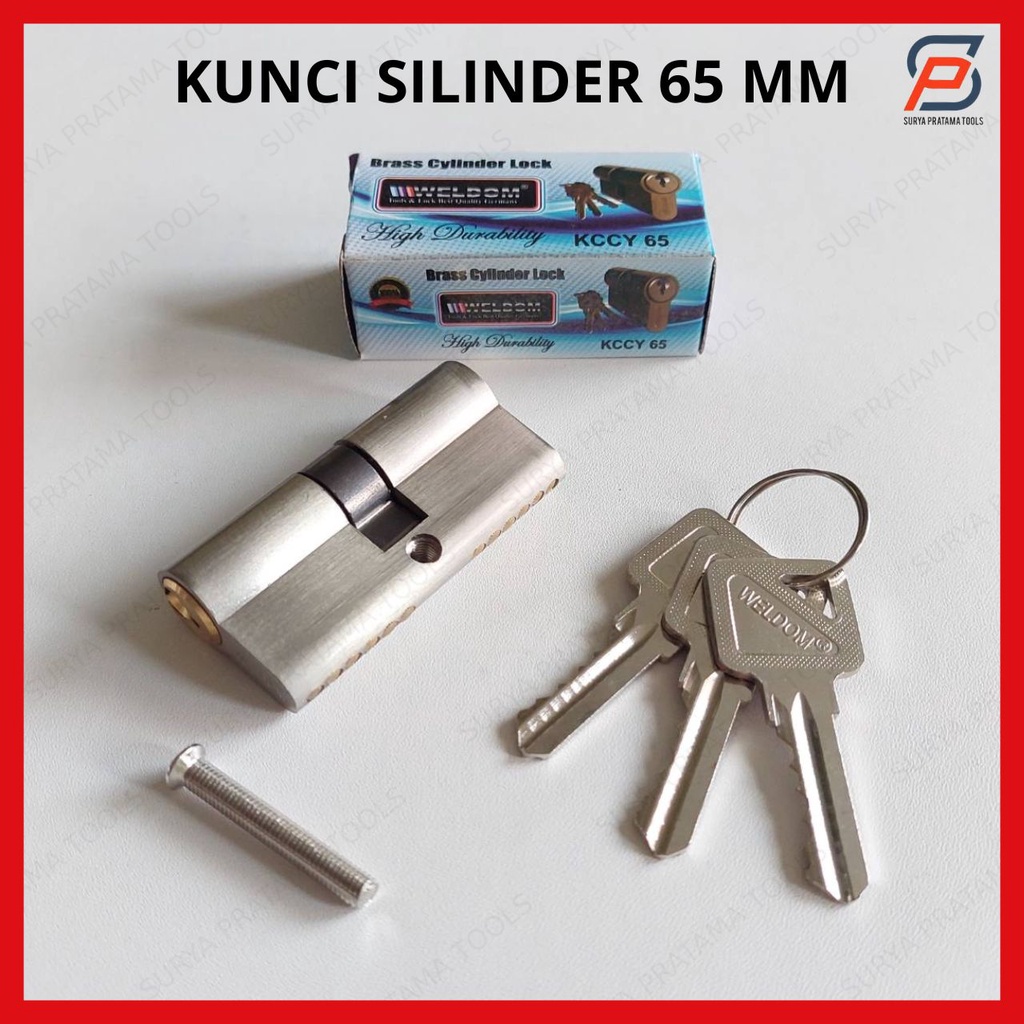 Jual Silinder Kunci Pintu 65 mm x 32 mm Weldom | Shopee Indonesia