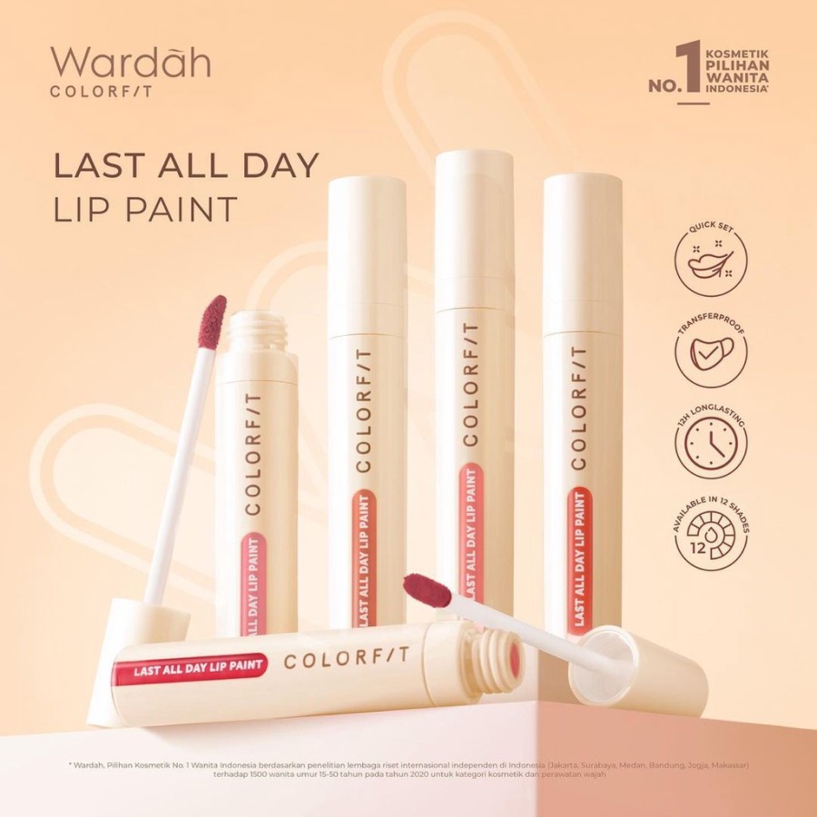 Jual Wardah Colorfit Last All Day Lip Paint Lip Cream | Shopee Indonesia