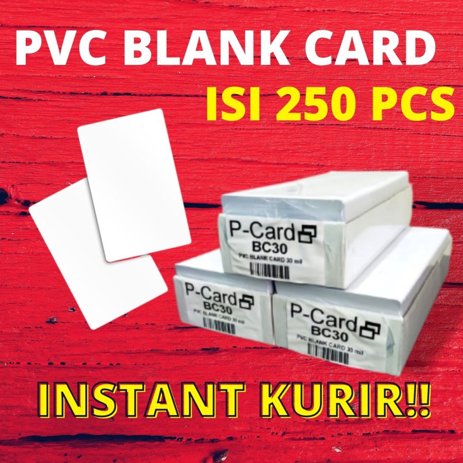 Jual PVC KARTU ID CARD POLOS PCARD BC30 BAHAN KARTU ID CARD DATACARD ...