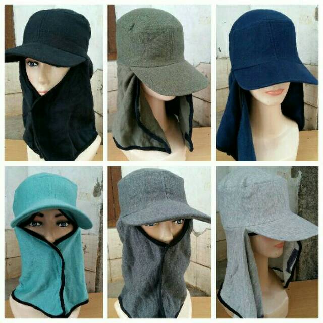 Jual Topi Jepang Masker Tengah/Topi Mancing/Topi Lapangan/Topi Proyek ...