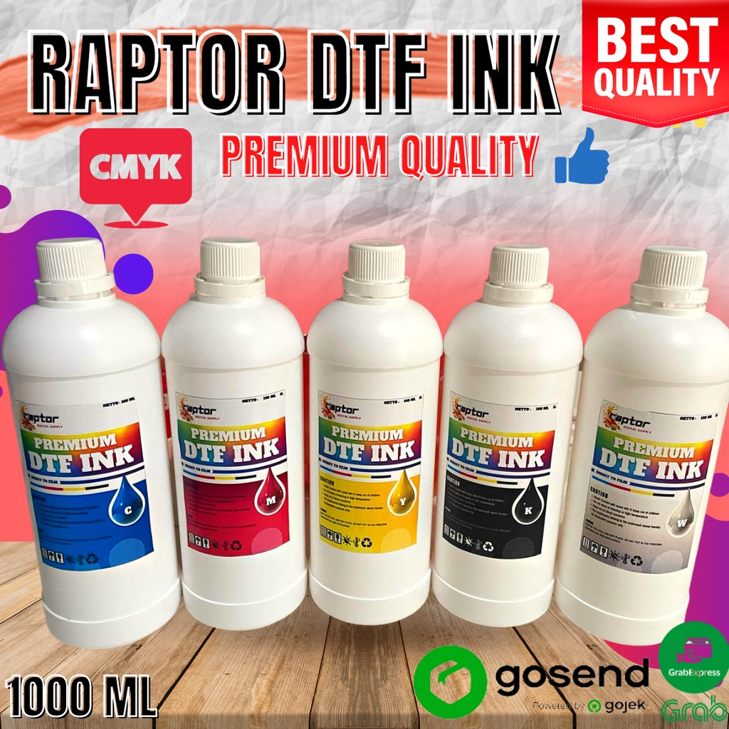 Jual TINTA DTF CMYK PREMIUM QUALITY 1 LITER SABLON PRINTER KAOS DTF ...