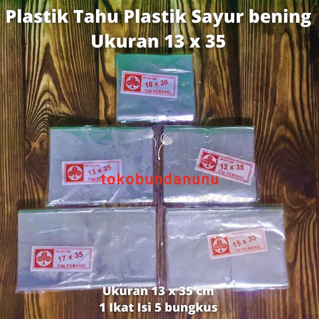 Jual Plastik Tahu Plastik Sayur bening PP Tipis Ukuran 13x35 cm ...