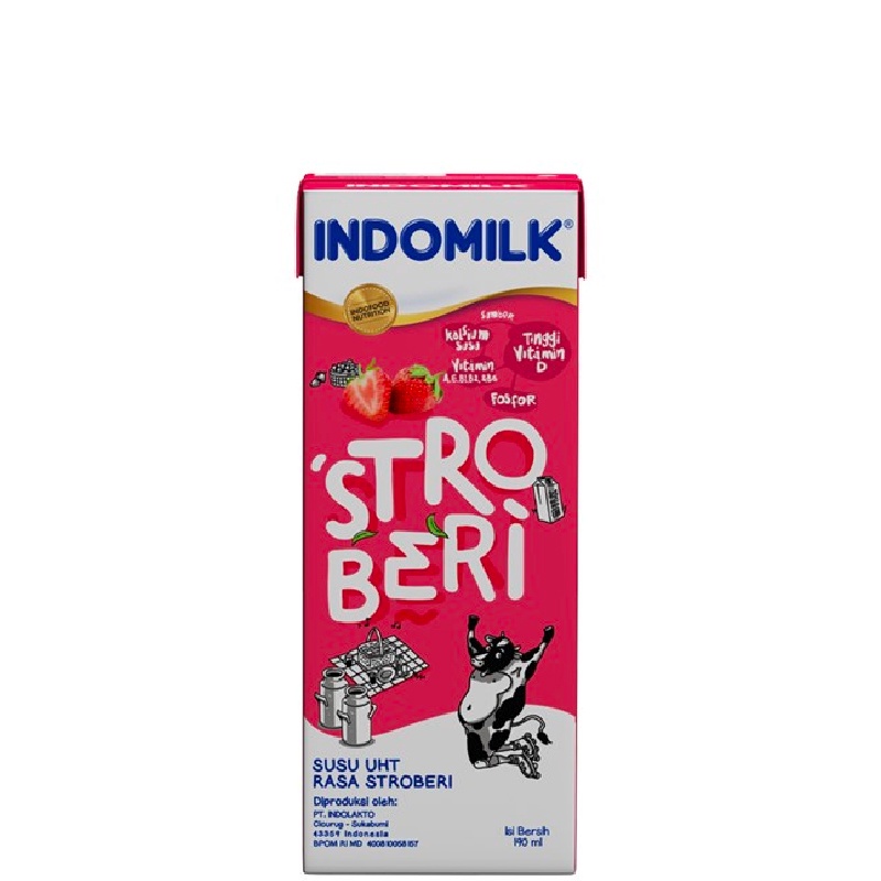 Jual Indomilk Susu UHT Stroberi 190 mL | Shopee Indonesia