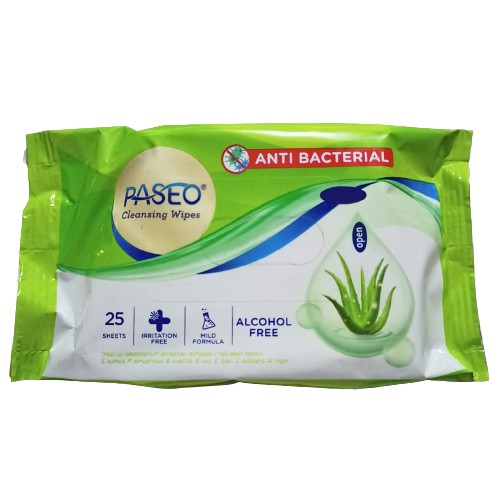 SS Paseo Wet Wipes Tissue Tisu Basah Aloe vera 25s 25 Lembar Sheet Anti ...