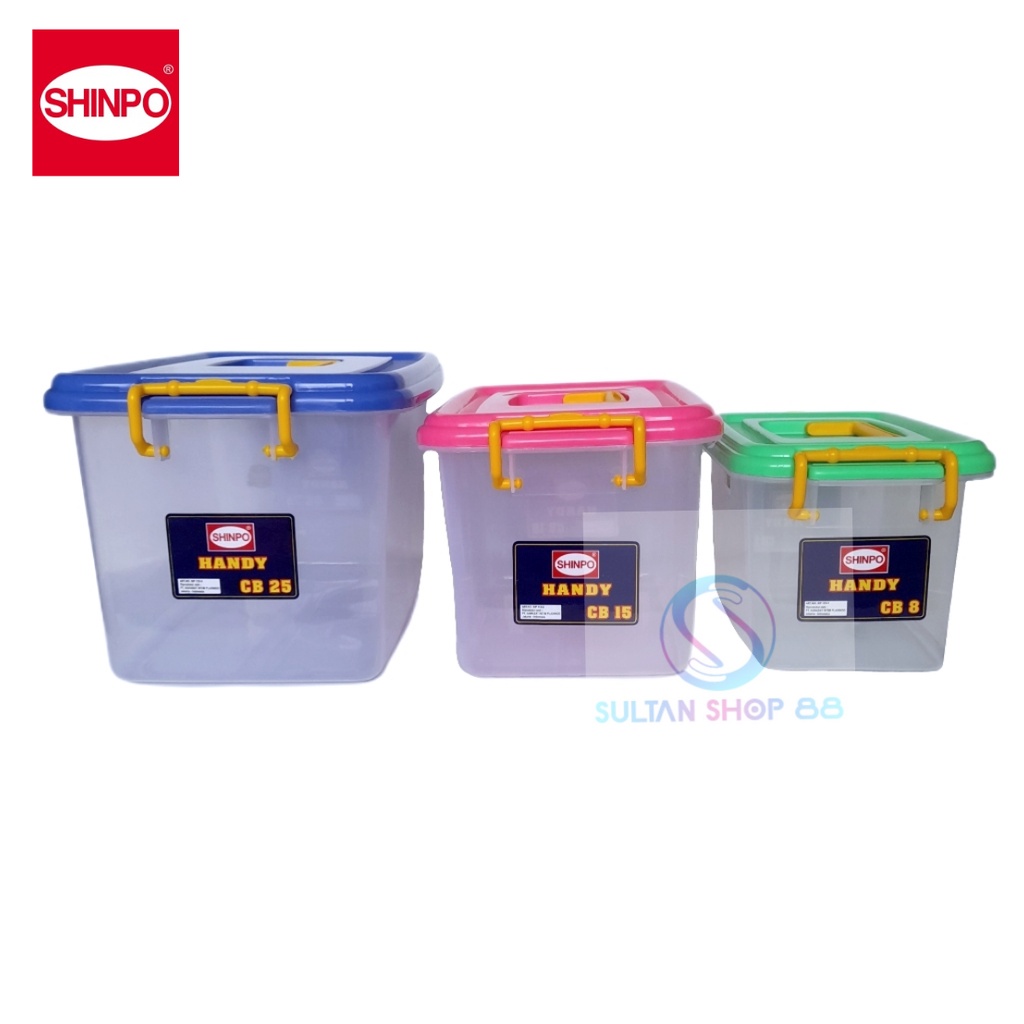 Jual Container Box Shinpo Ukuran Lengkap CB 25 Handle Liter / 30 Liter ...
