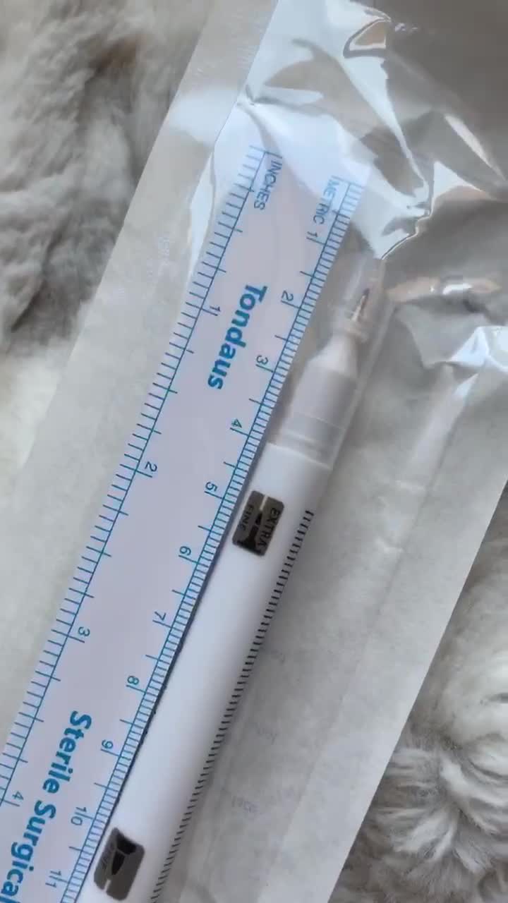 Jual EYEBROW PEN MARKER TONDAUS SURGICAL SKIN MARKER WITH RULER TATTOO ...