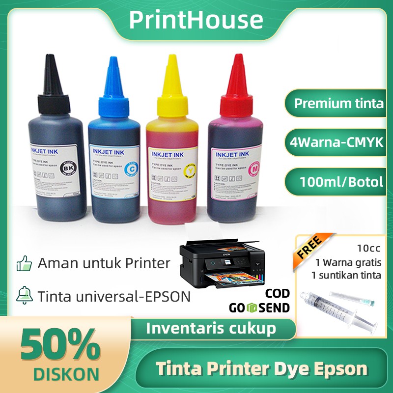 Jual Tinta EPSON Universal ink 100MLREFILL EPSON L120 L210 L300 L310 ...