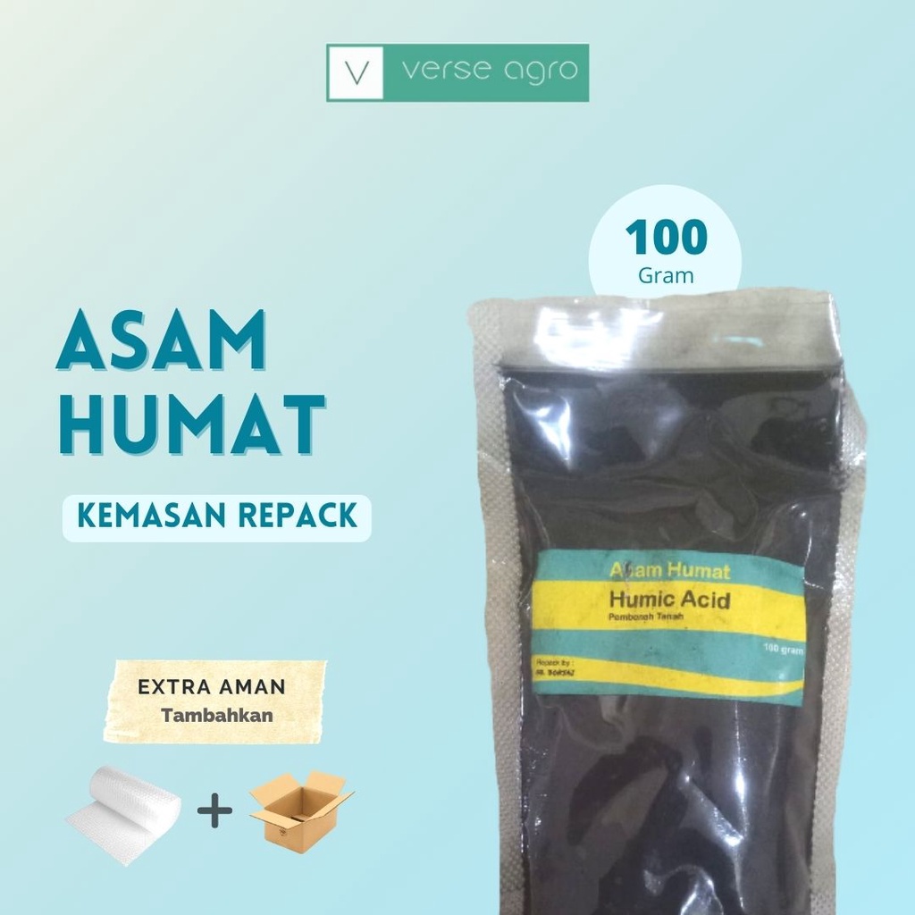 Jual Asam humat pembenah tanah kemasan repack 100gram | Shopee Indonesia