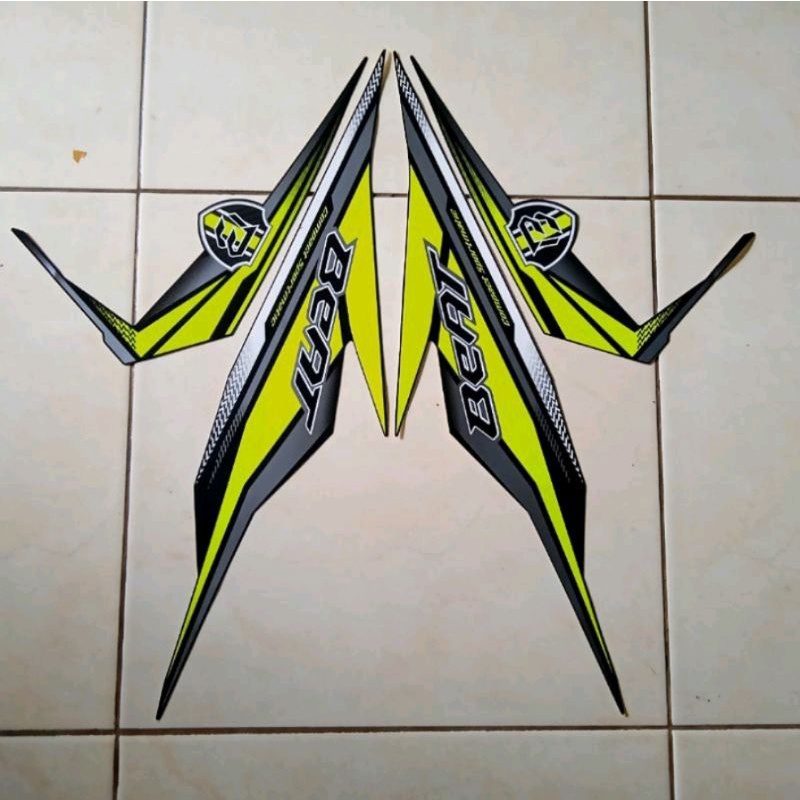 Jual Stiker Striping Motor Beat CBS 2019 Stabilo. | Shopee Indonesia