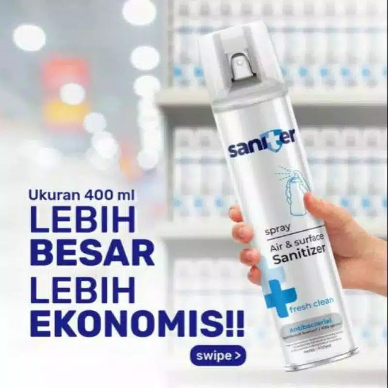saniter spray air surface sanitizer aerosol semprot anti virus 400ml ...