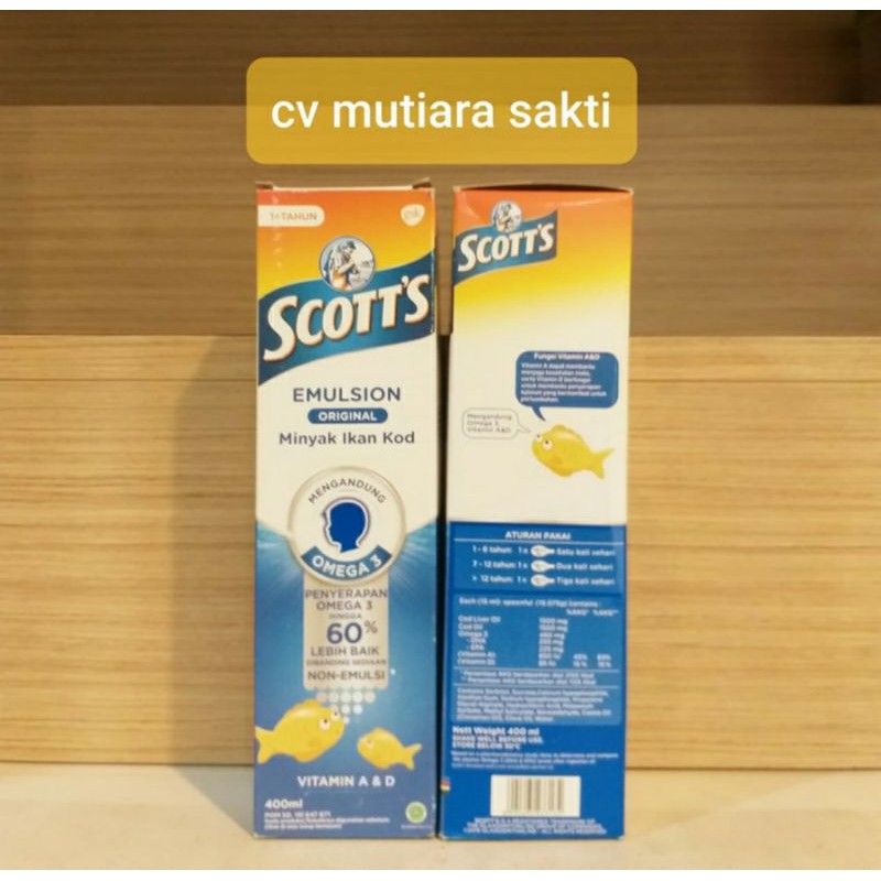 Jual SCOTTS EMULSION ORIGINAL 400ML MULTIVITAMIN ANAK / DHA ANAK ...