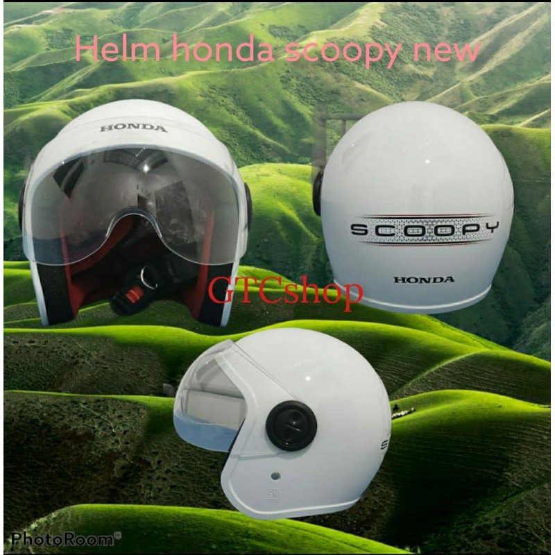 Jual helm scoopy warna putih original AHM Indonesia|Shopee Indonesia