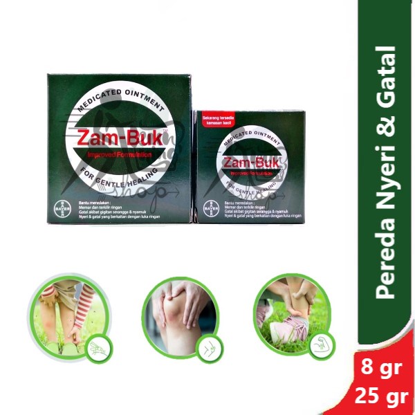 Jual Zam-Buk Ointment 8 gr & 25 gr - salep pereda nyeri memar dan ...
