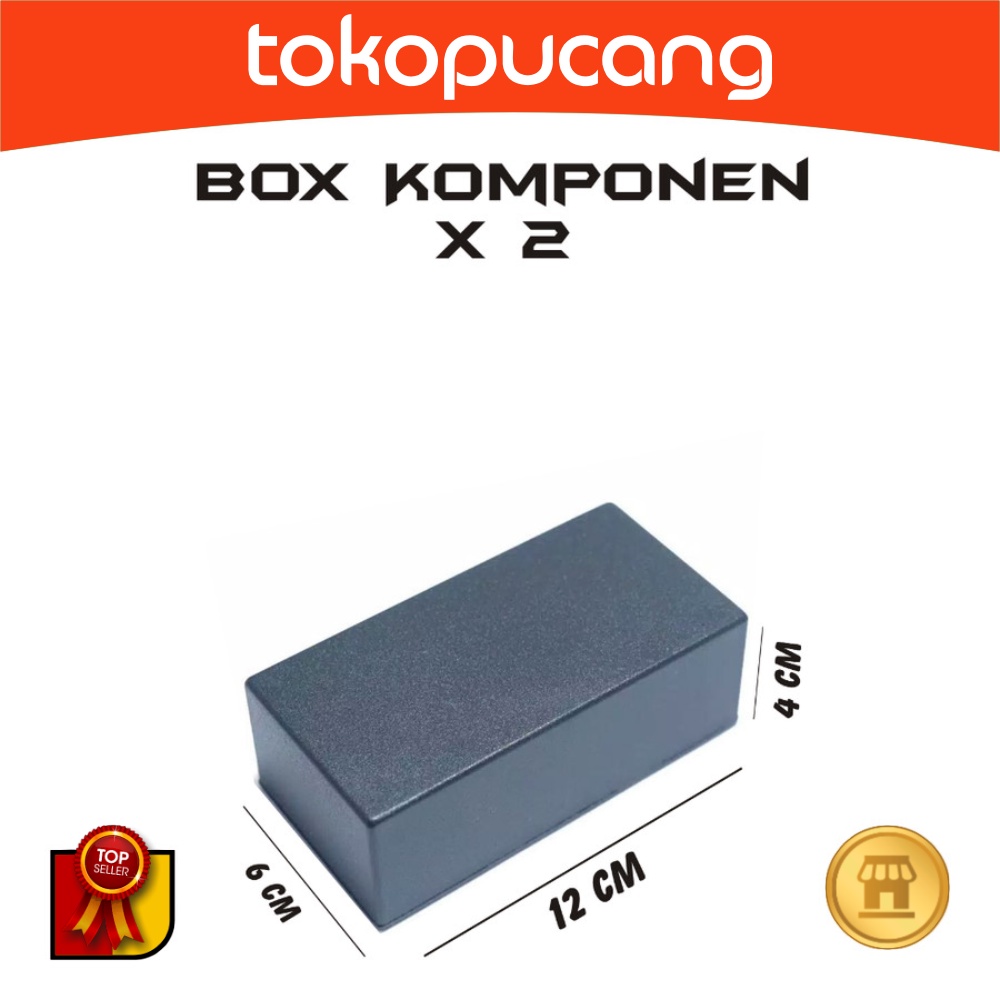 Jual Box Kotak Casing Plastik X2 for Komponen DIY Ukuran 12 x 6 x 4 cm ...