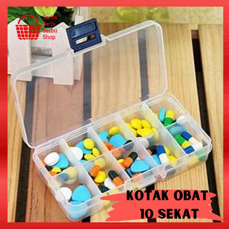 Jual KOTAK OBAT MINI KOTAK KANCING KOTAK PERHIASAN MINI STORAGE BOX 10 ...