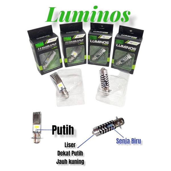 Jual LAMPU LED LAMPU DEPAN LUMINOS H6 TIPE LS2 LASER HI LOW LUMINOS AC DC DOUBLE/ SUHU WARNA ...