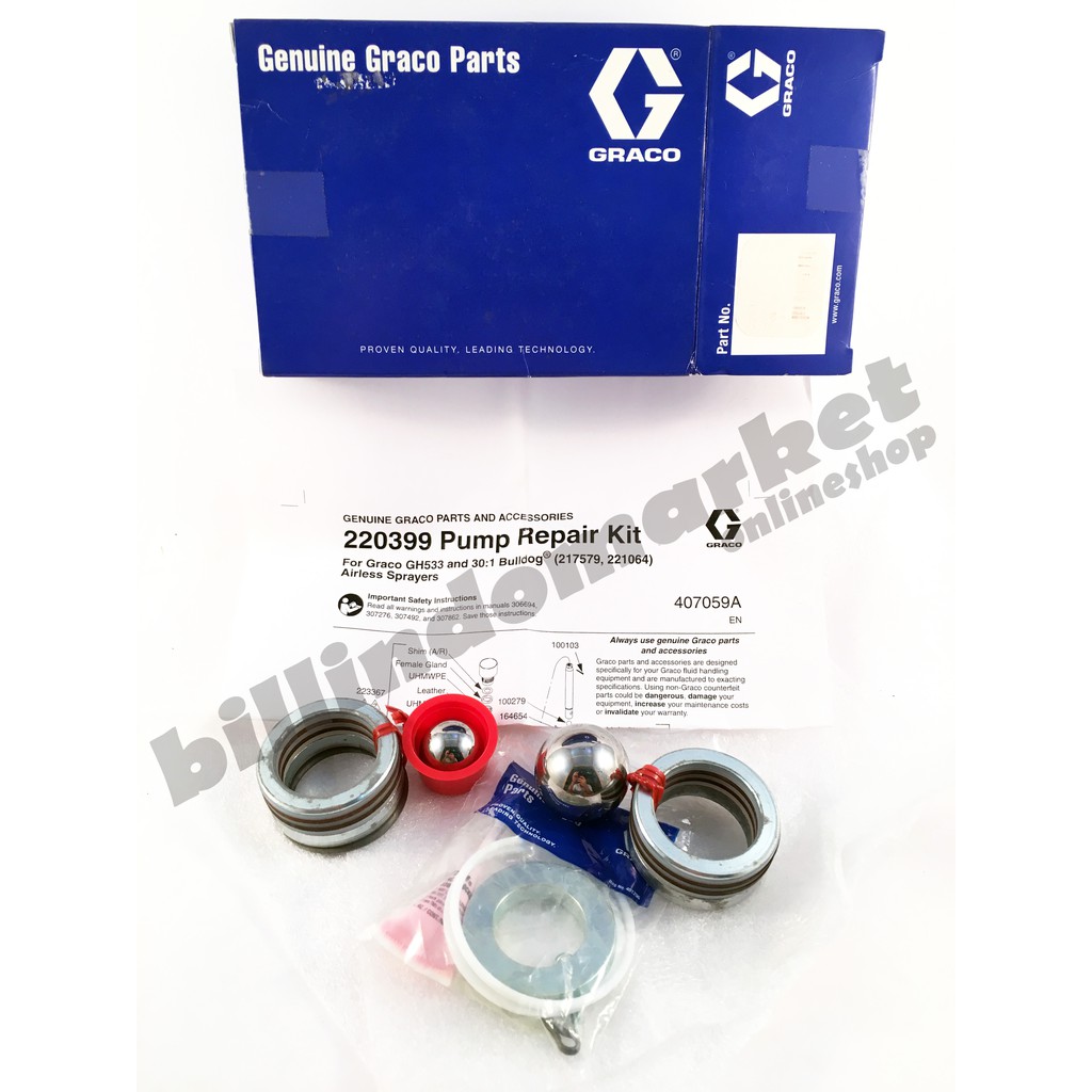 Jual Graco Pump Repair Kit 220399 | Shopee Indonesia
