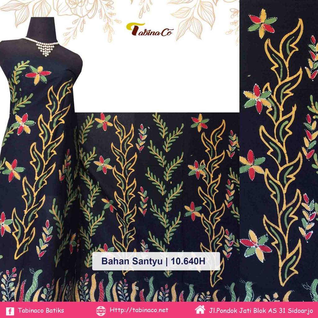 Jual KAIN BATIK TULIS MADURA RUMPUT LAUT BLACK | Shopee Indonesia