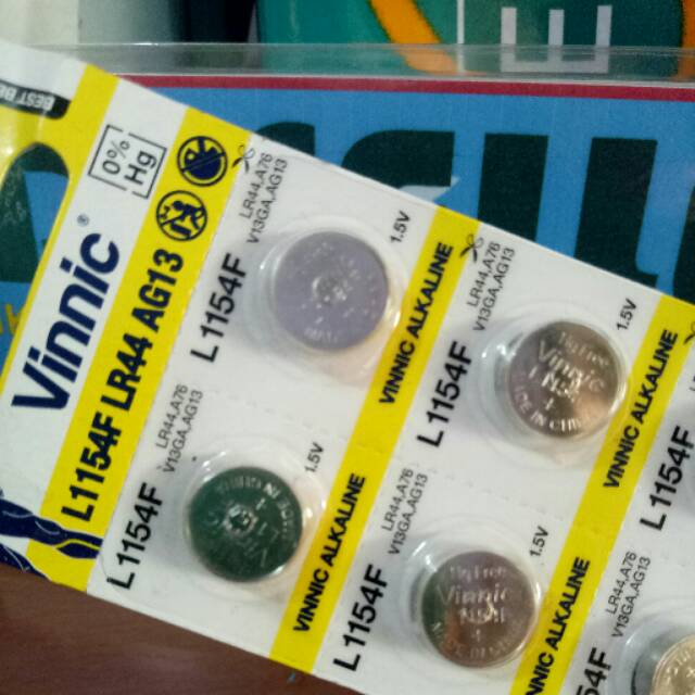 Jual BATERAI BULAT VINNIC L1154F,LR44, AG13 Indonesia|Shopee Indonesia