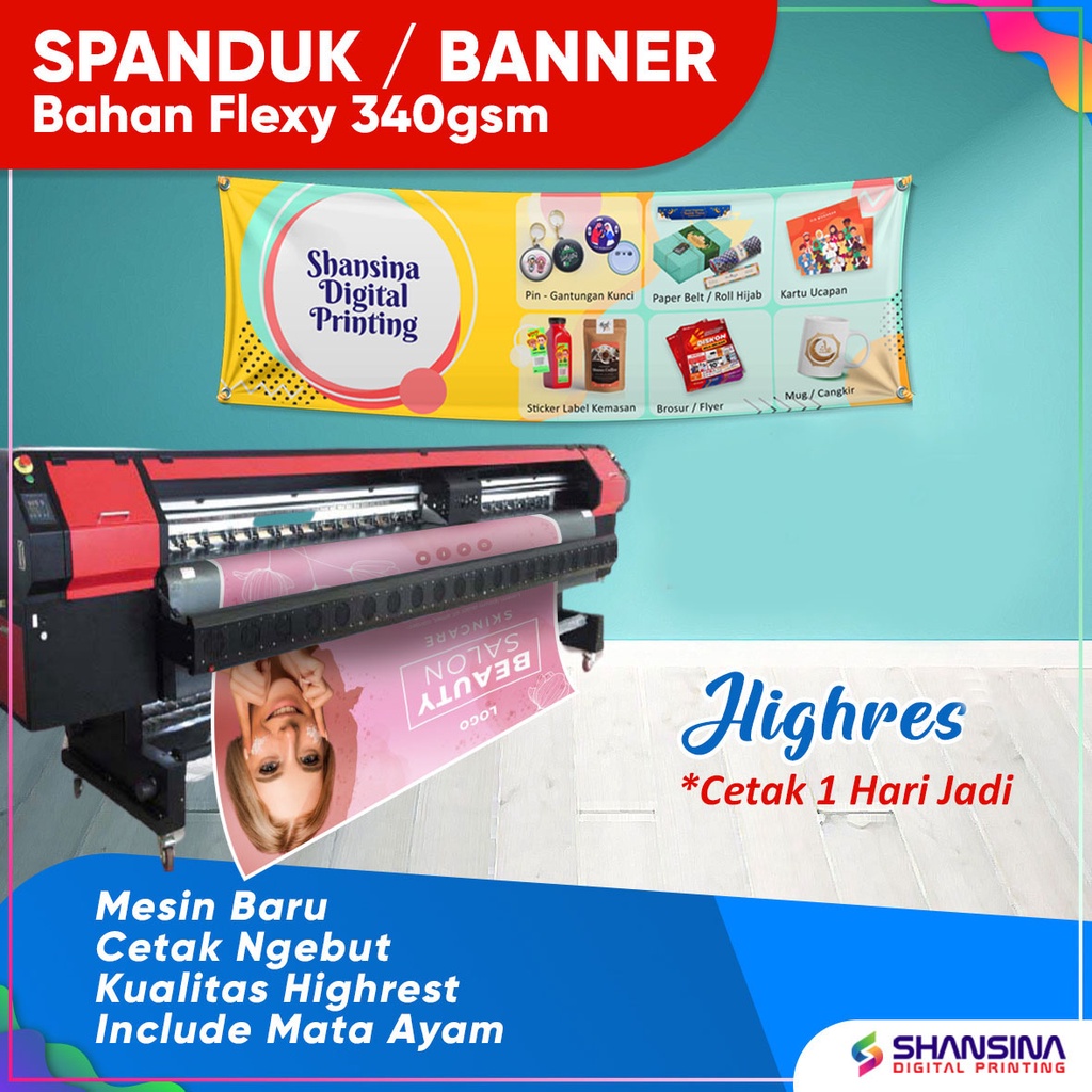 Jual SPANDUK / BANNER FLEXY 340GR | Shopee Indonesia