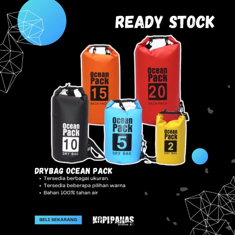 Jual Dry Bag Drybag Ocean Pack Tas Waterproof Anti Air Mancing Mendaki (cek Warna PM) | Shopee ...