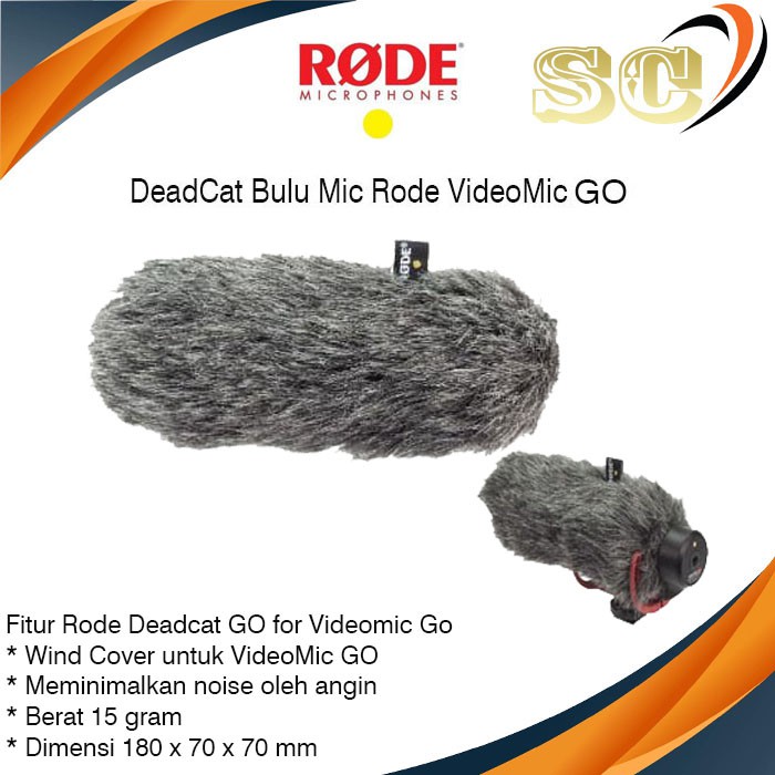 Jual WindShield Microphone Rode Videomic Go Bulu Mic Rode VideoMic Go ...