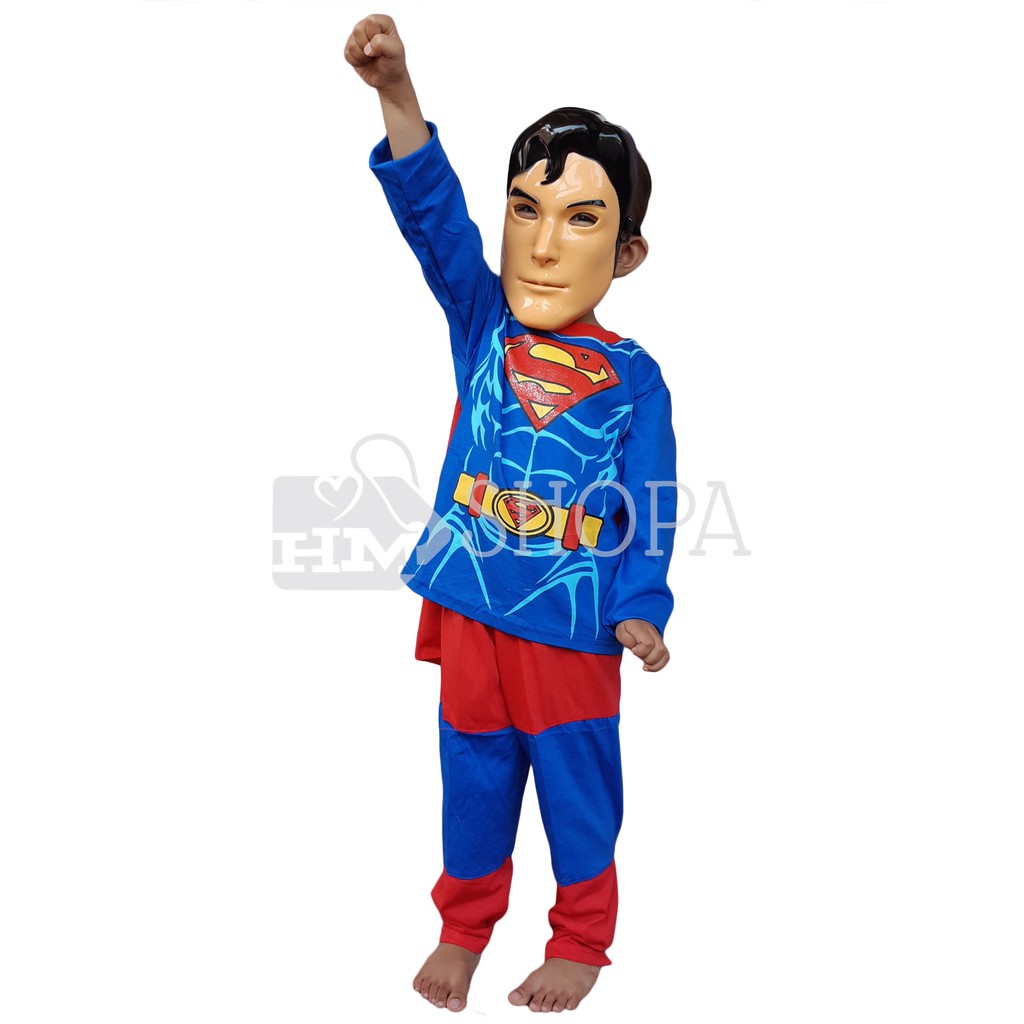 Jual HM Baju Kostum Anak Superman TOPENG Baju Setelan Anak Superman ...