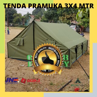 Jual Tenda pramuka 3x4 meter kapasitas 10 12 15 orang bahan d300 ...