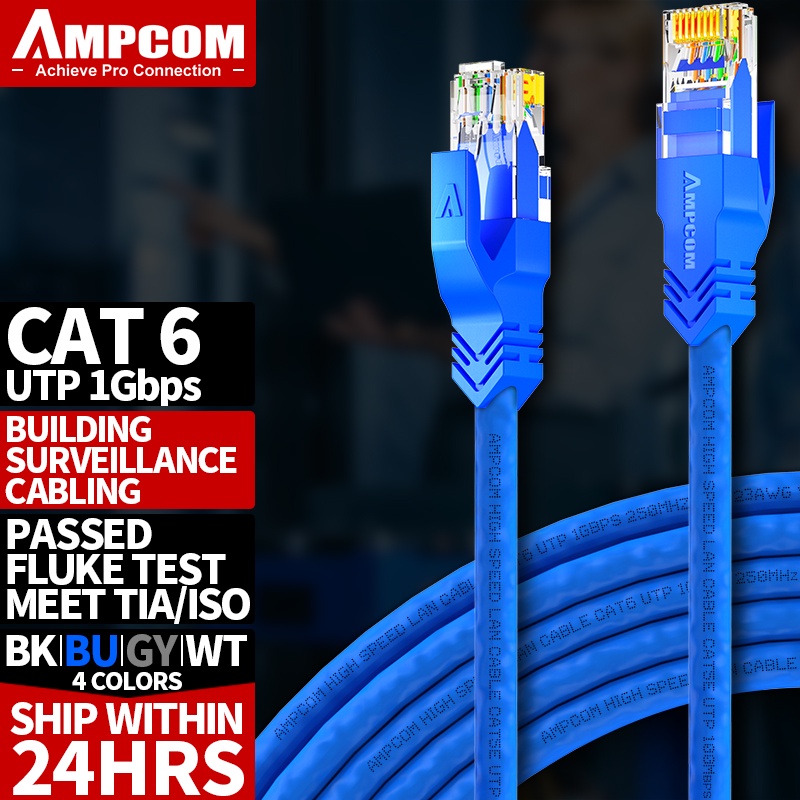 Jual Kabel Ethernet RJ45 Cat6 Lan (24AWG) UTP CAT 6 RJ 45 Untuk Modem ...