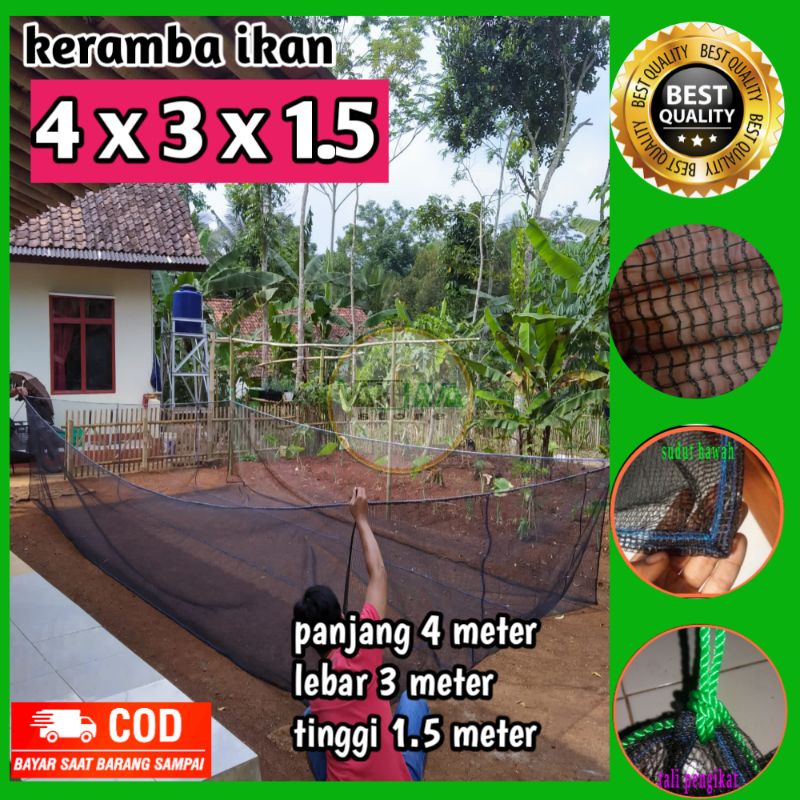Jual Jaring Keramba Ikan Jaring apung ukuran 4x3x1.5 Hapa Kotak ikan ... Jual Jaring Keramba Ikan Jaring apung ukuran 4x3x1.5 Hapa Kotak ikan ...