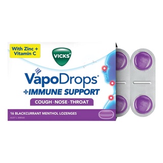 Jual Permen VICKS VapoDrops + Immune Support Lozenges isi 16pcs ...