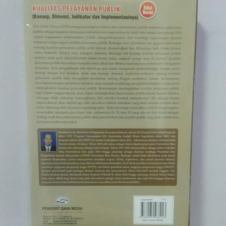 Jual Kualitas Pelayanan Publik Konsep Dimensi Indikator dan ...