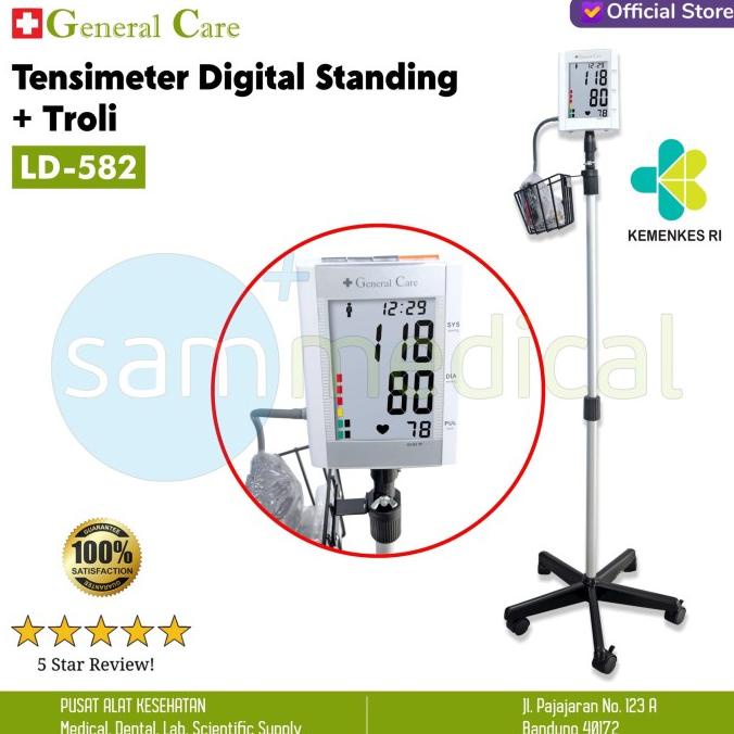 Jual General Care Tensimeter Digital Standing Plus Troli Ld-582 | Shopee Indonesia