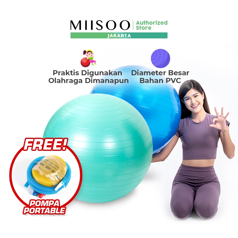 Jual MIISOO Gymball Senam Bola Gym Fitness Untuk Ibu Hamil Bola Yoga ...