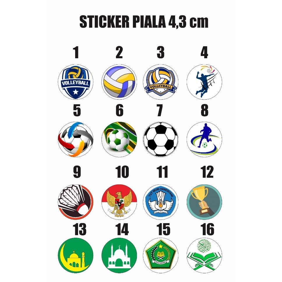 Jual STIKER PIALA / LOGO PIALA TERBARU | Shopee Indonesia