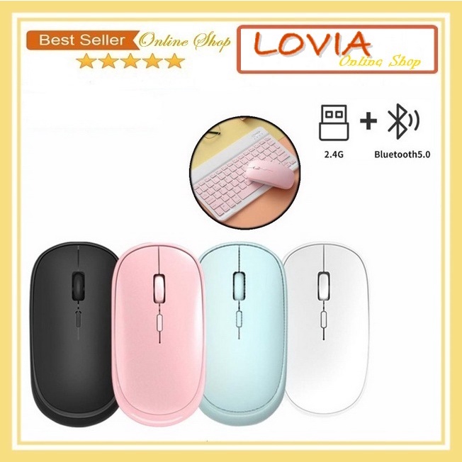 Jual Mouse Bluetooth Optical Wireless Mouse Desain Minimalis Mouse ...