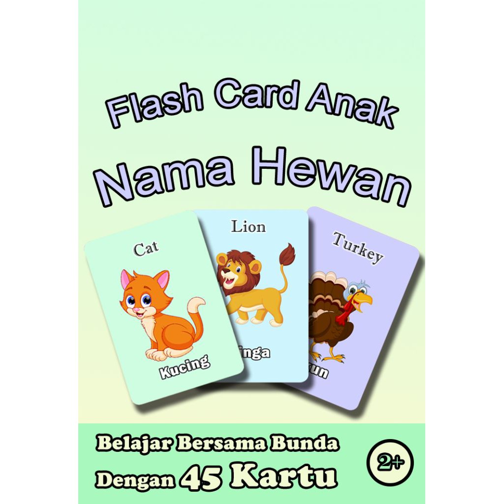 Jual FLASHCARD - seri HEWAN - kartu edukasi anak | Shopee Indonesia
