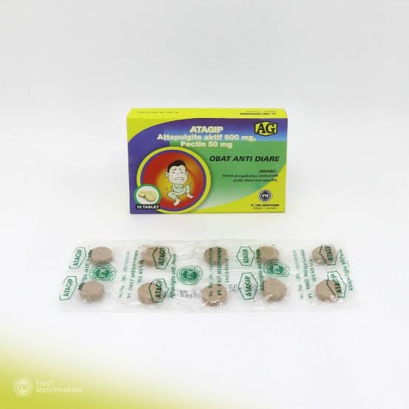 Jual ATAGIP Pak isi 10 tablet-Obat Diare Attapulgite & Pectin AG | Shopee Indonesia